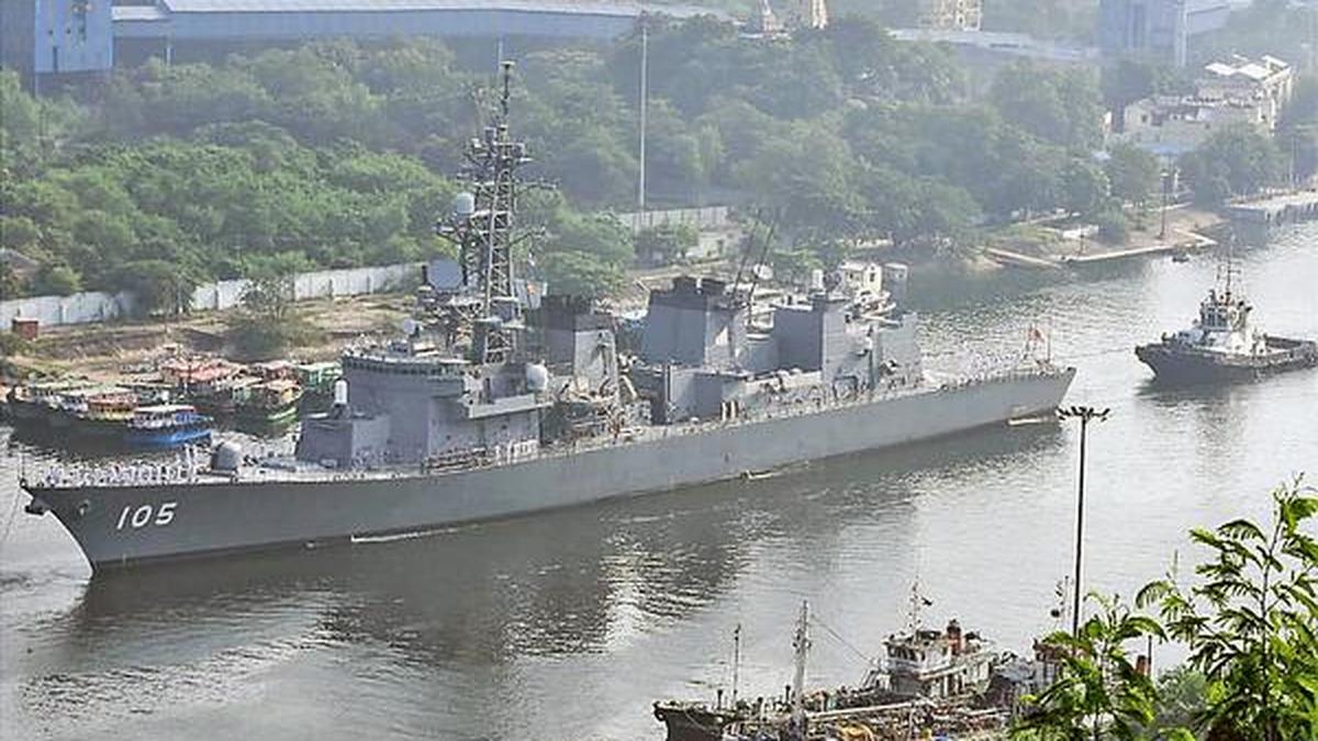 Japanese ships arrive as naval exercise begins - The Hindu