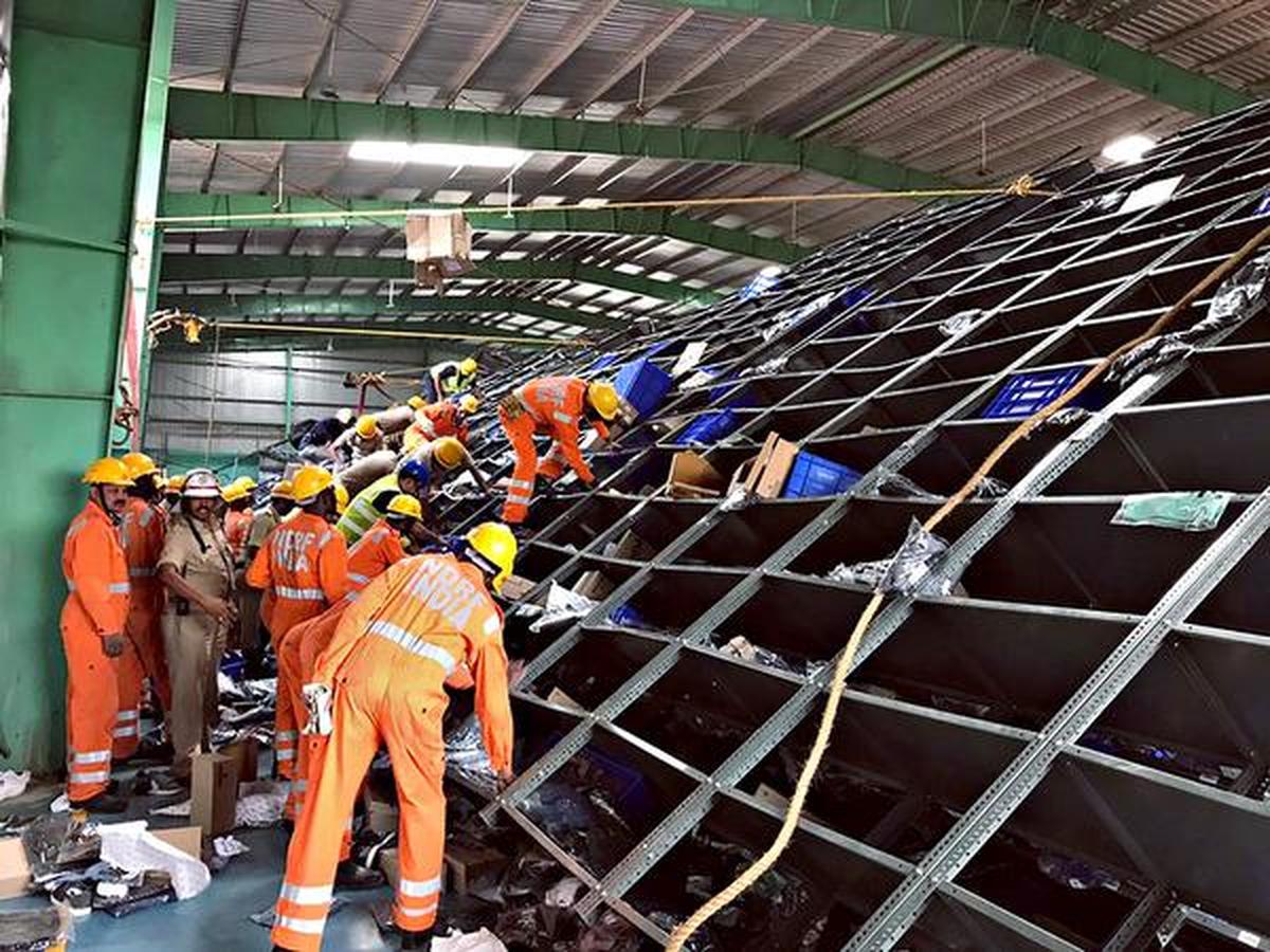 ‘Poorly set up racks may have caused warehouse tragedy’ - The Hindu