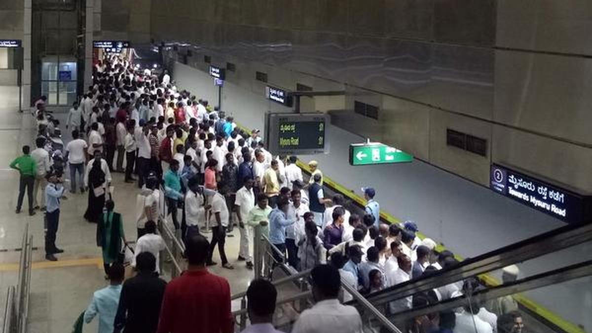 As crowds swelled, metro ran out of tokens; fares collected at exits ...