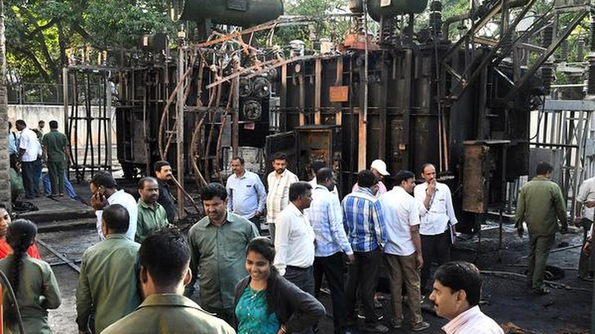 Power supply to CBD hit as transformers catch fire - The Hindu