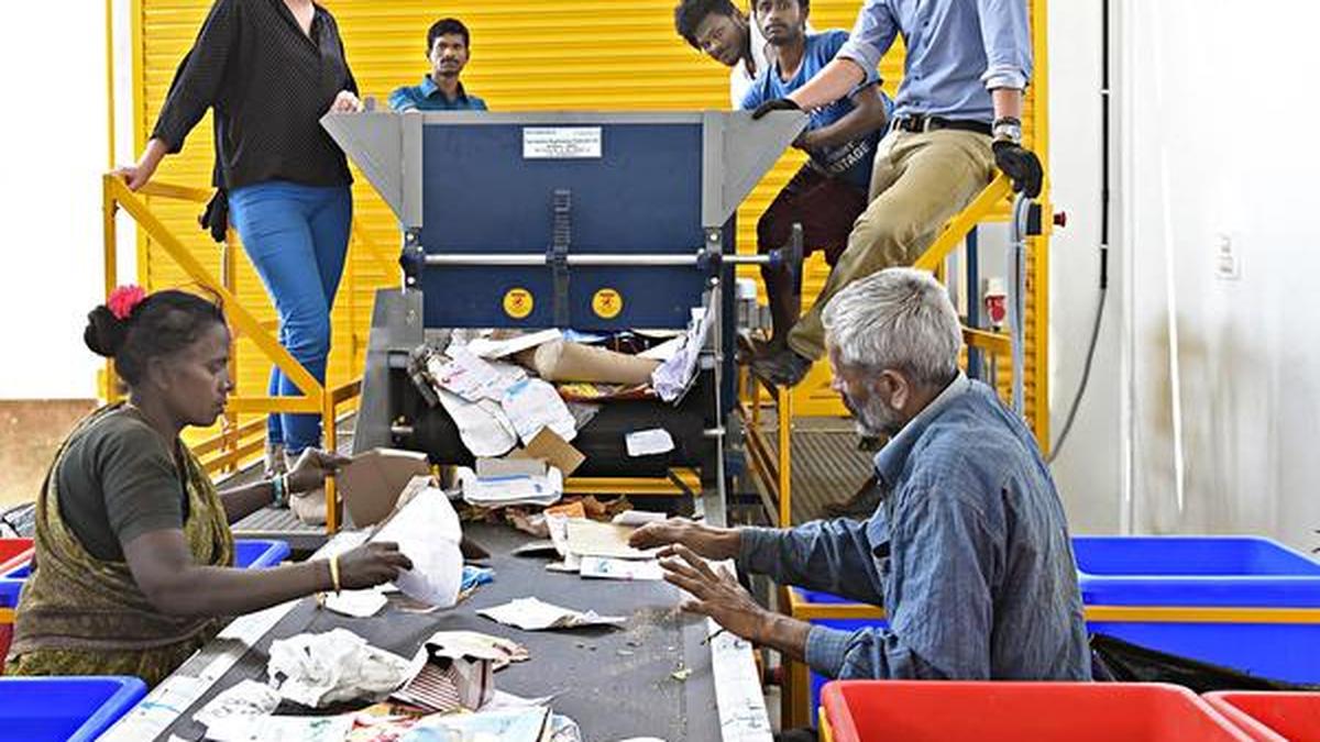 Waste collection centre gets a revamp - The Hindu