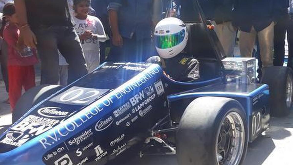 Engineering students in Bengaluru launch 3 race cars - The Hindu