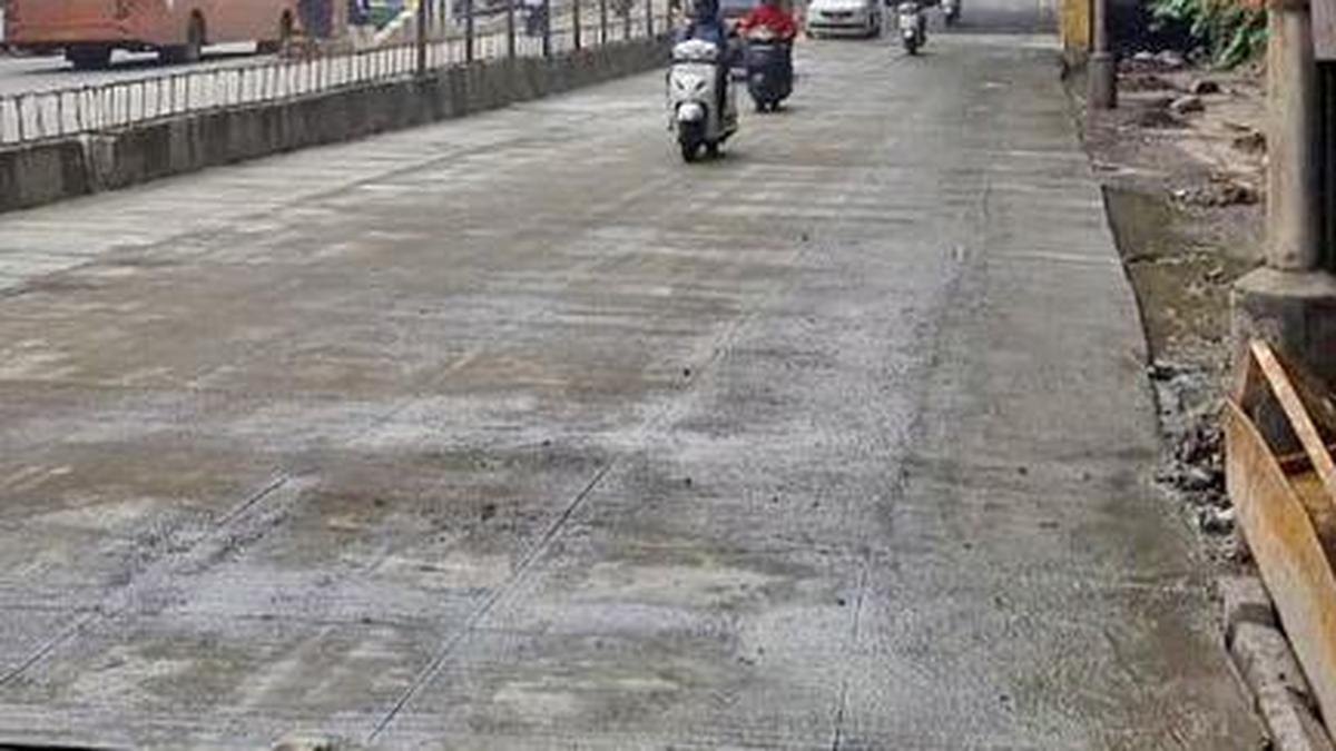 White-topping work completed before deadline - The Hindu