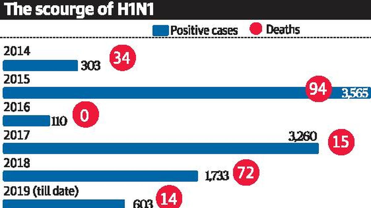 H1N1 cases cross 600-mark in first two months of the year - The Hindu