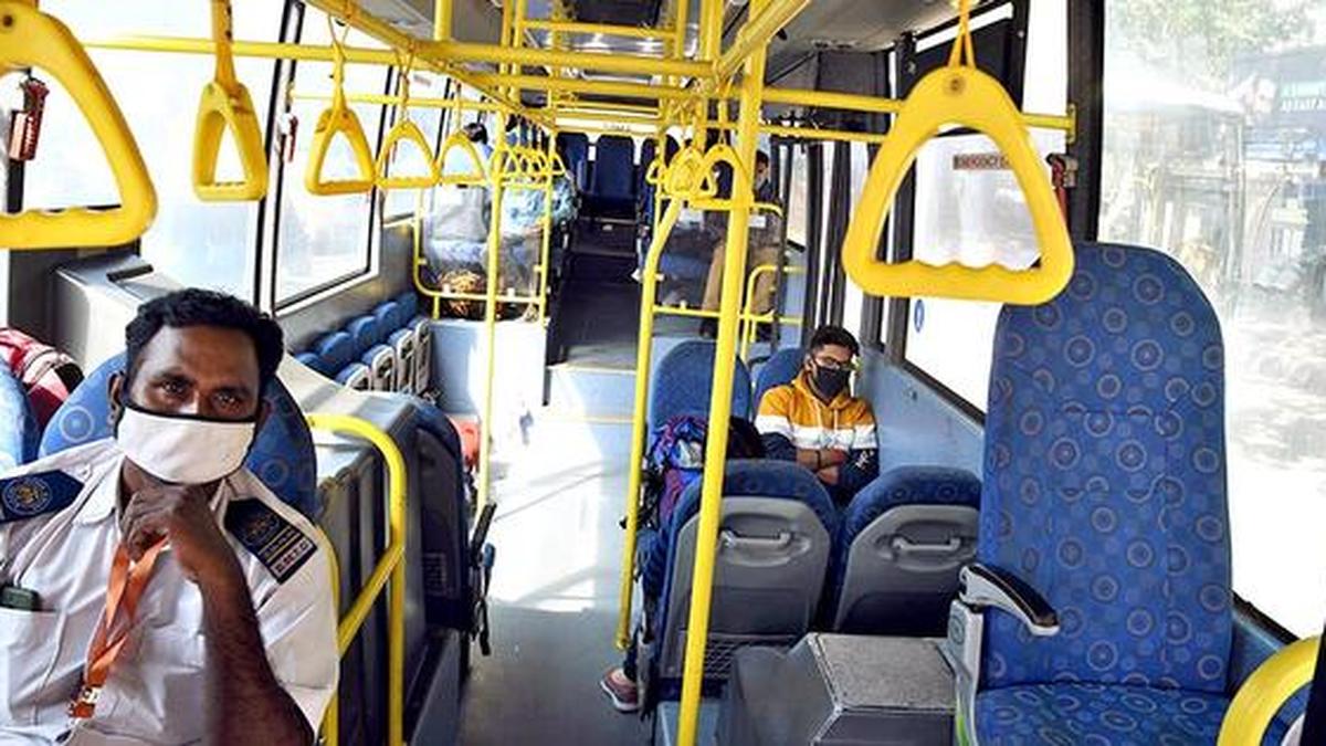 Ridership remains at 20-25% despite slash in AC bus fares - The Hindu