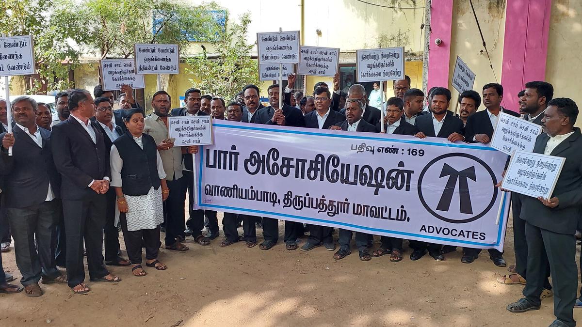 Advocates boycott courts in Vaniyambadi demanding Combined Court ...