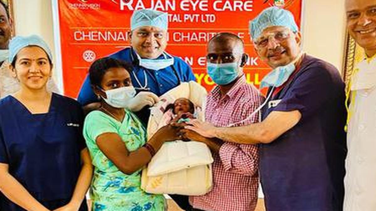 Premature baby undergoes eye surgery - The Hindu