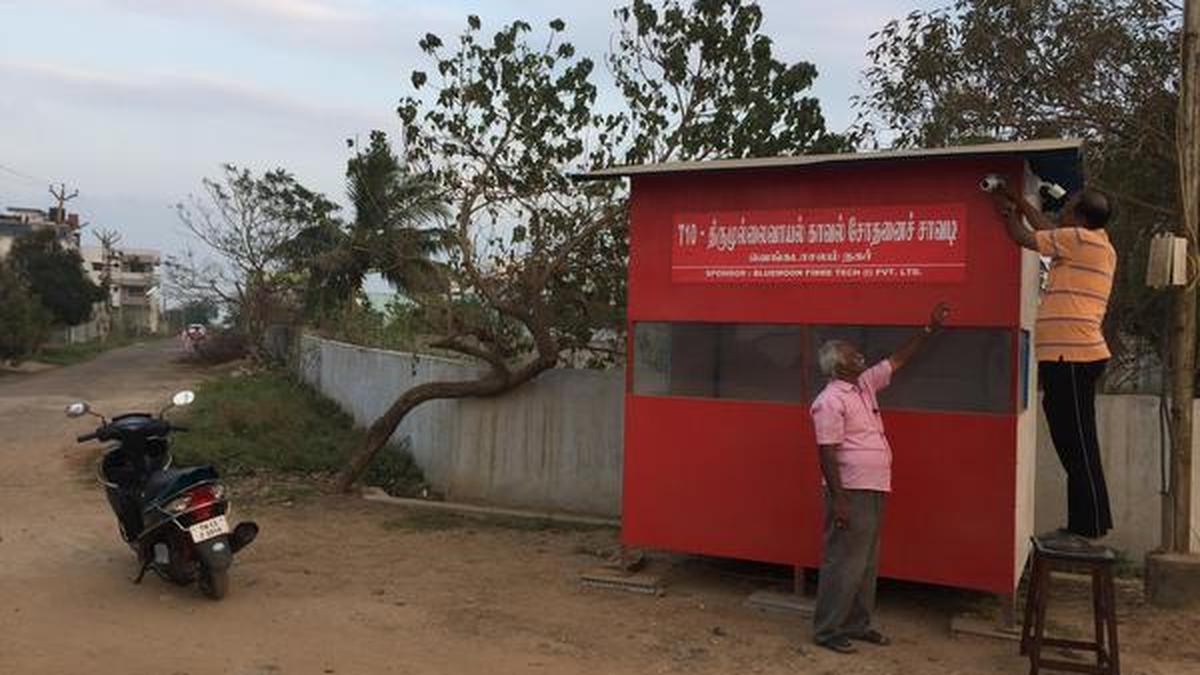 Residents set up police booth - The Hindu
