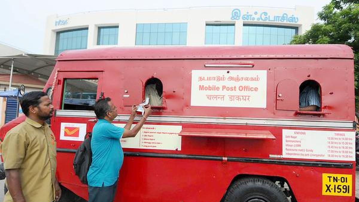 Mobile post office to visit select localities - The Hindu