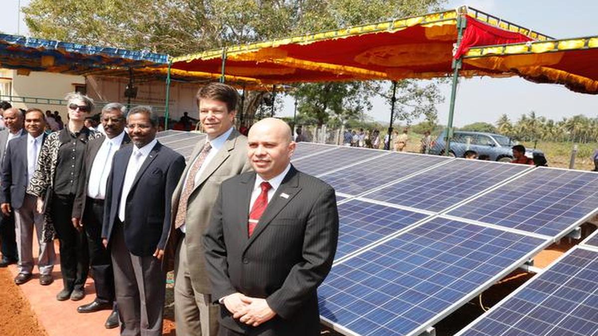 Solar plant launched at MCC farm - The Hindu