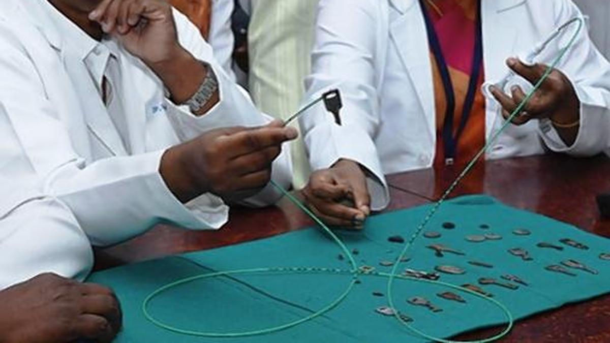 40 objects removed from a man’s abdomen - The Hindu