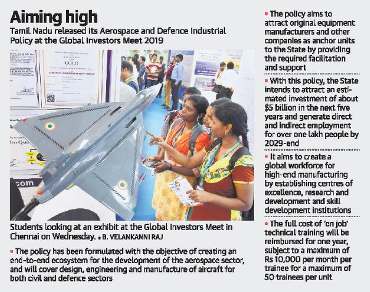 Tamil Nadu Global Investors Meet 2019: Aerospace, defence sectors get ...