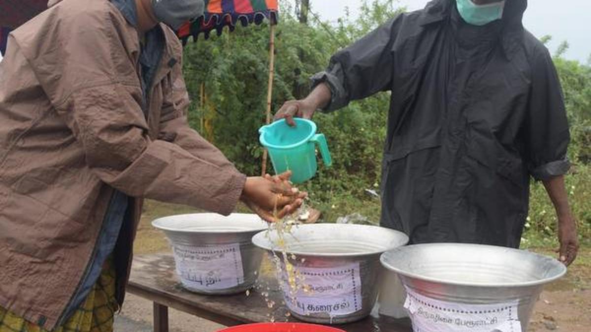 Thirumazhisai Town Panchayat puts in place intensive hand-washing ...