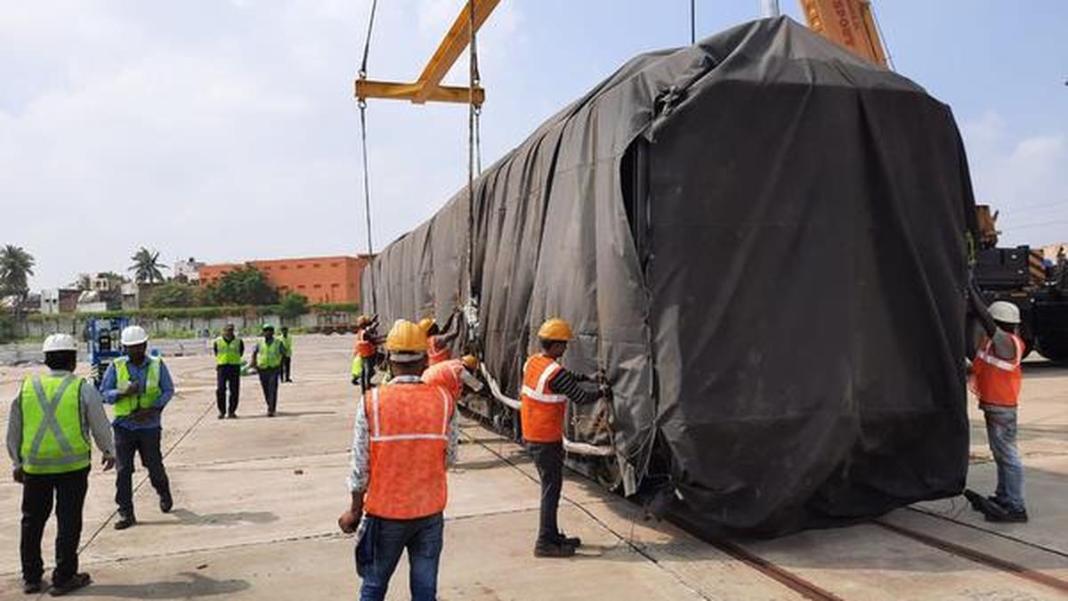 3 train sets for Metro Rail Phase 1 extension reaches CMRL Depot - The ...