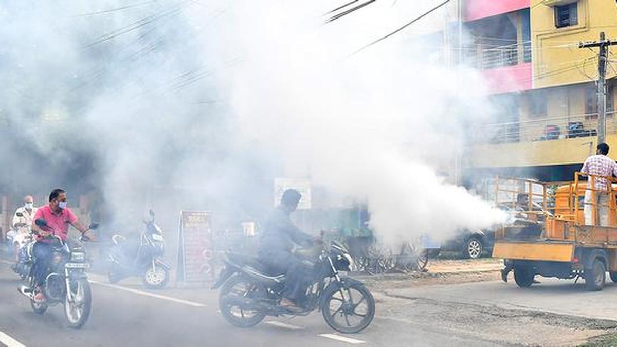 Vehicle-mounted foggers deployed for dengue prevention - The Hindu