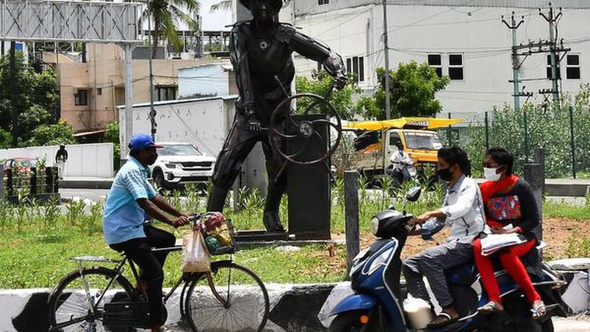 Sculptures from automobile scrap being installed at 14 places in ...