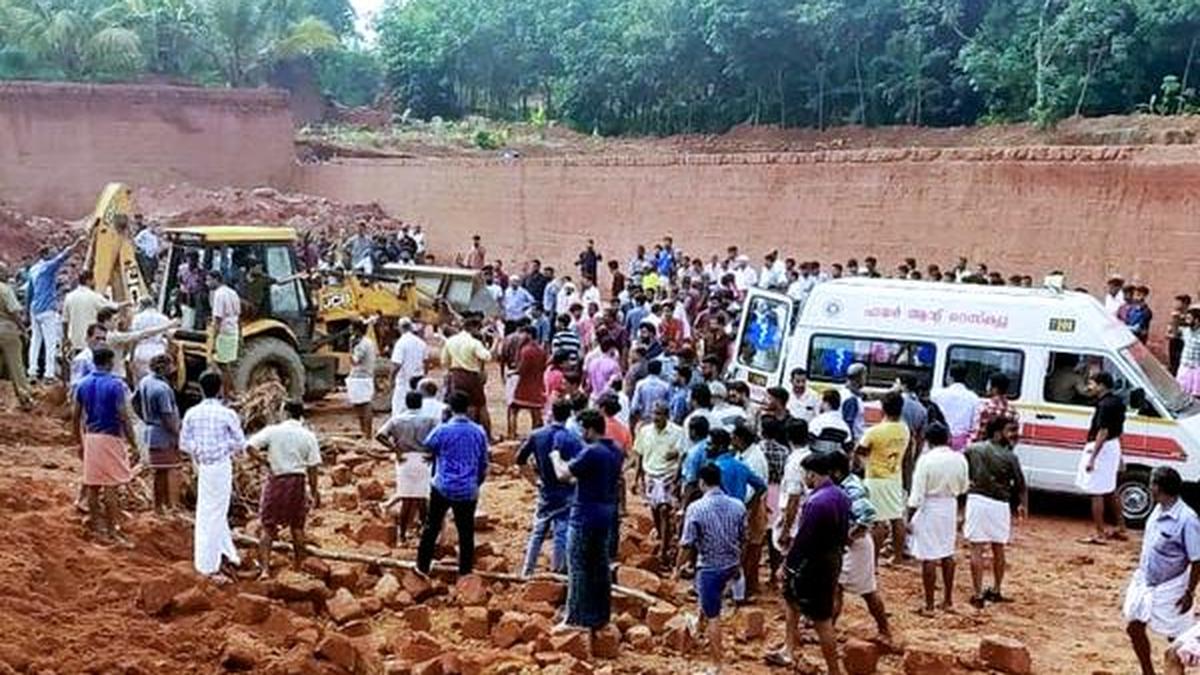 Two workers killed in quarry accident at Cheruvadi - The Hindu