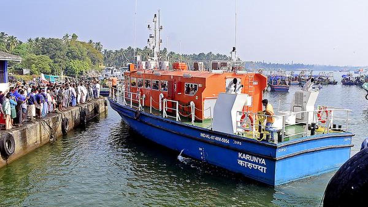 Marine ambulance reaches Beypore port - The Hindu