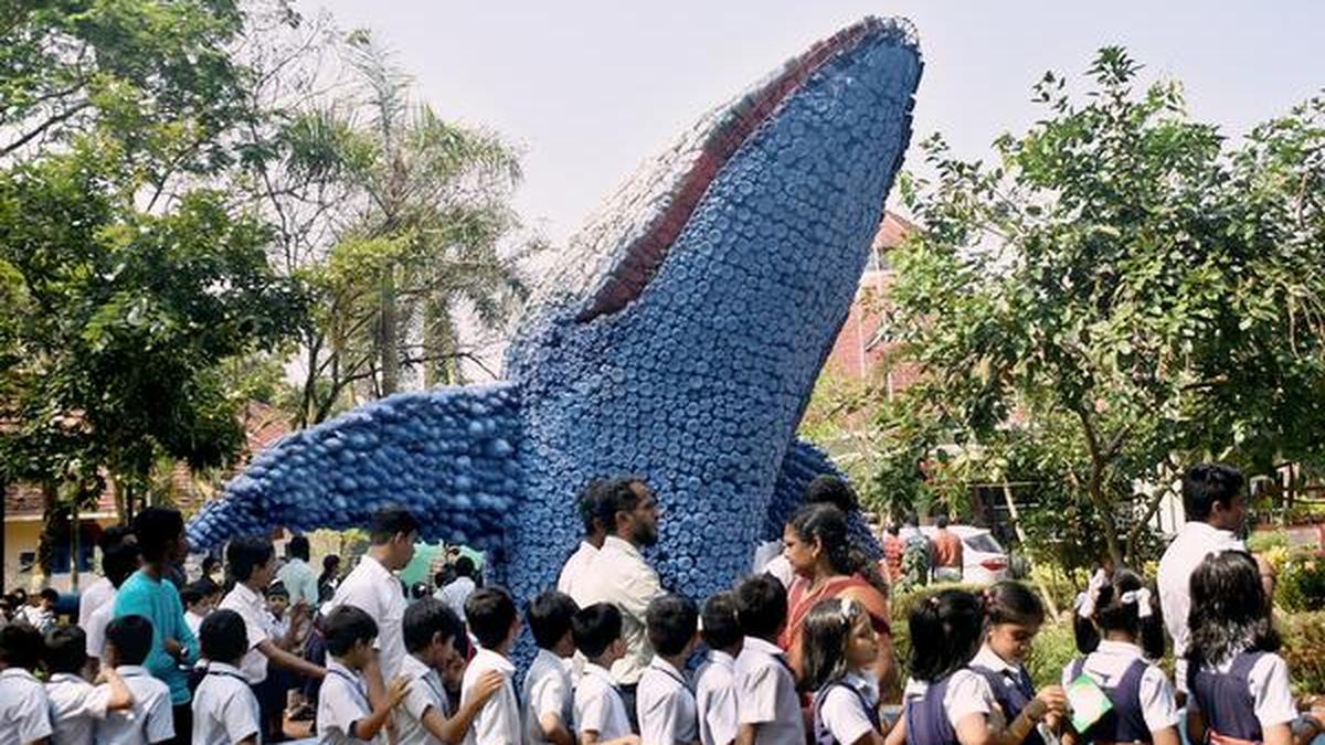 A ‘blue whale’ stands up against plastic pollution - The Hindu