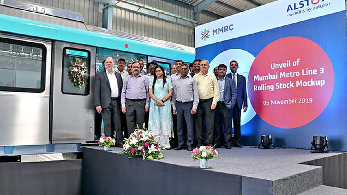 Mock-up of train set for Mumbai Metro 3 unveiled in Bengaluru - The Hindu