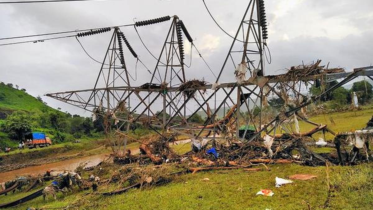 Thousands bereft of power as high-voltage towers fall - The Hindu