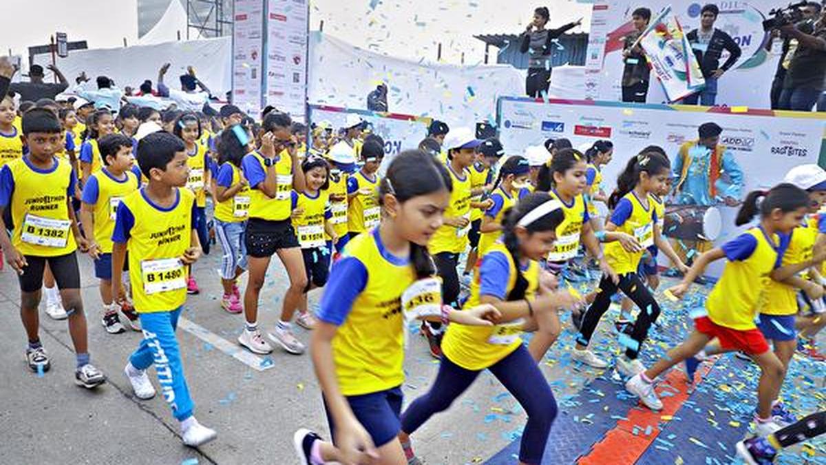 Marathon for children prompts them to go outdoors - The Hindu