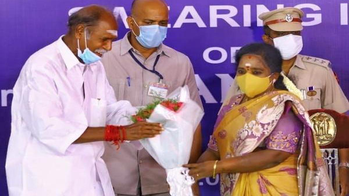 Rangasamy sworn in Puducherry CM - The Hindu