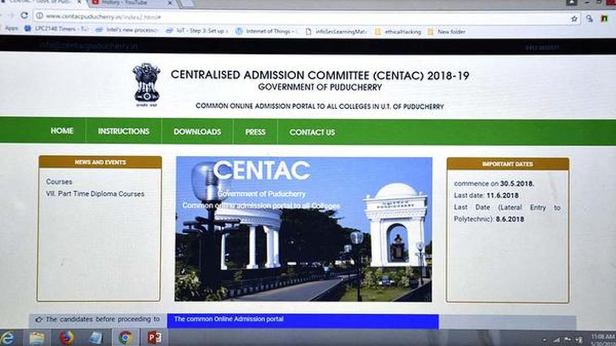 Centac releases draft merit list for admission - The Hindu
