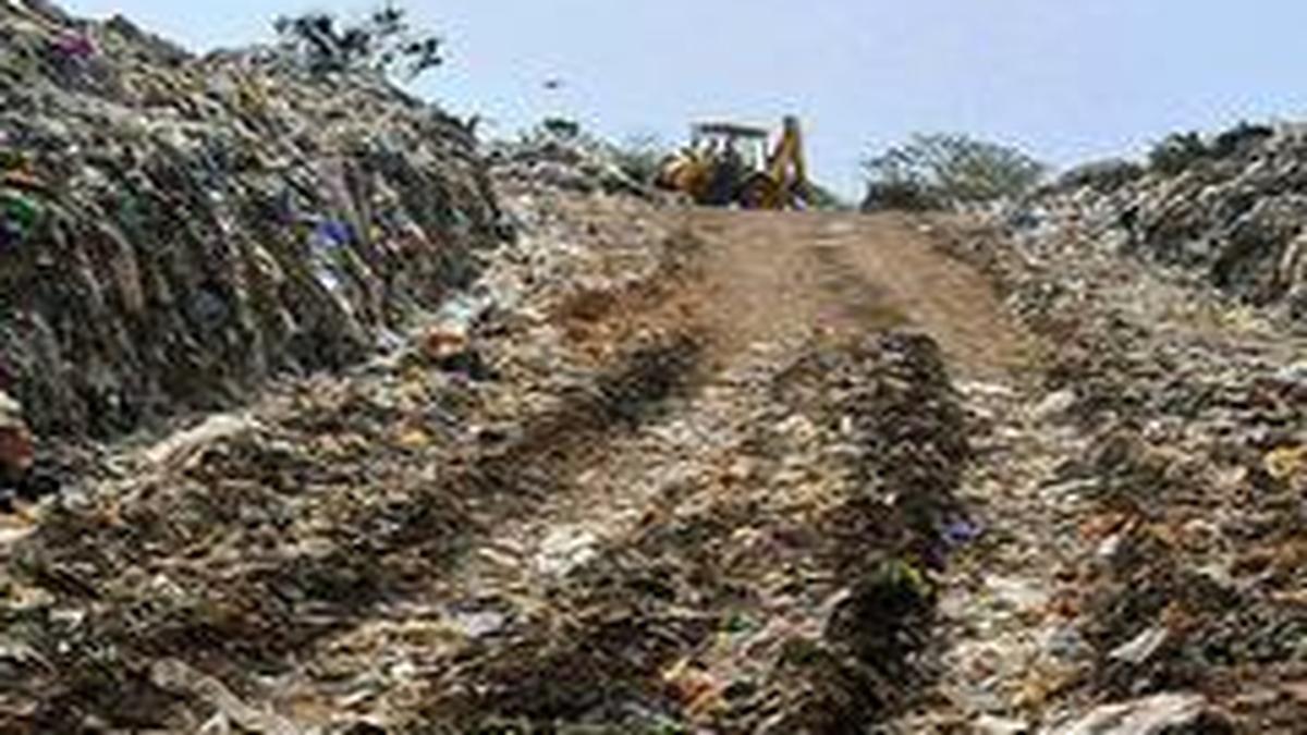 Bio-mining to clear legacy waste from Kurumbapet dump begins - The Hindu