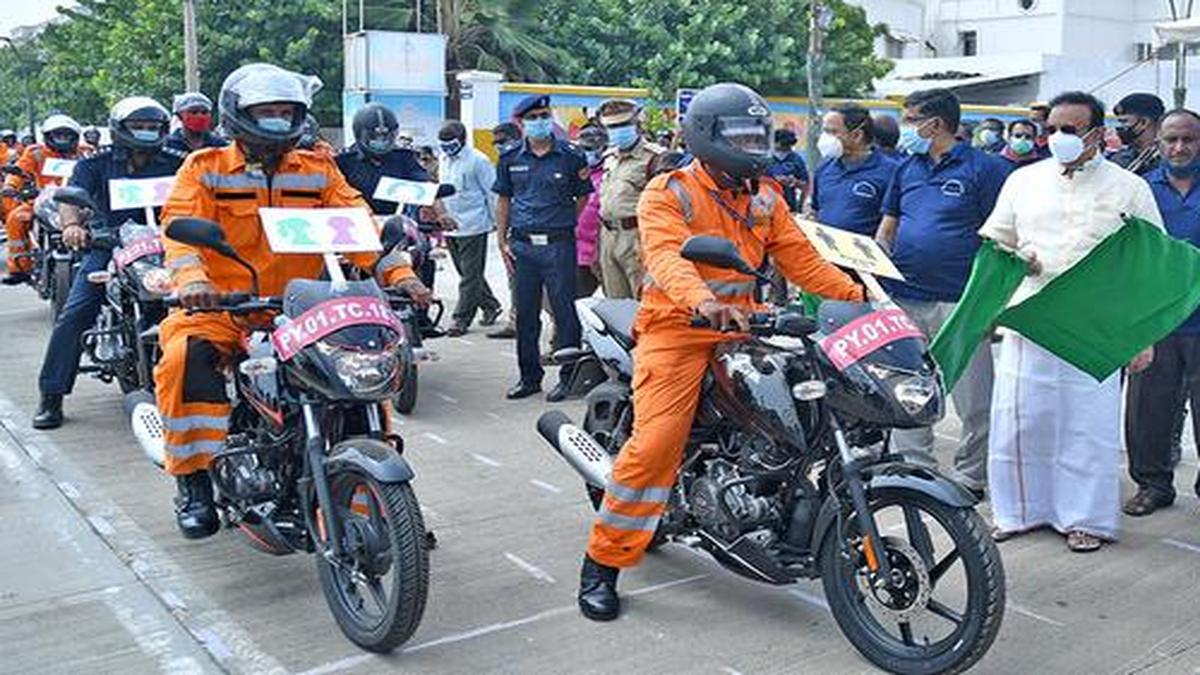 Two-wheeler rally held to raise COVID-19 awareness in Puducherry - The ...