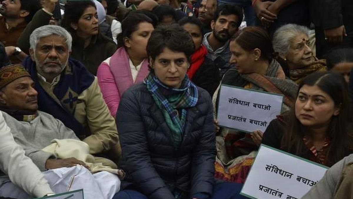 Priyanka demands release of party leader Sadaf Jafar - The Hindu