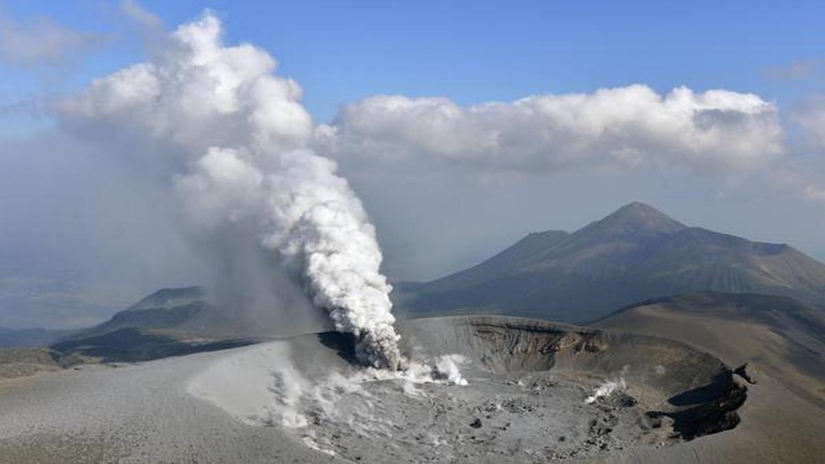 Volcanic eruption in Japan spreads ash in four cities, towns - The Hindu