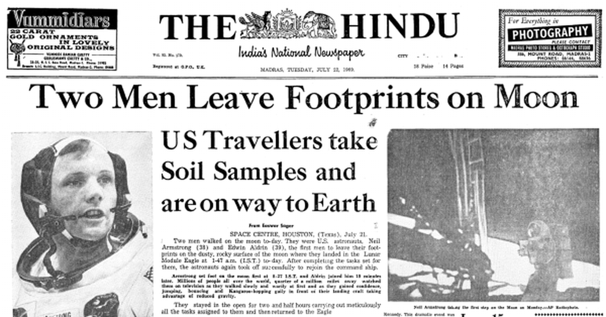 Moon Landing Newspaper Article