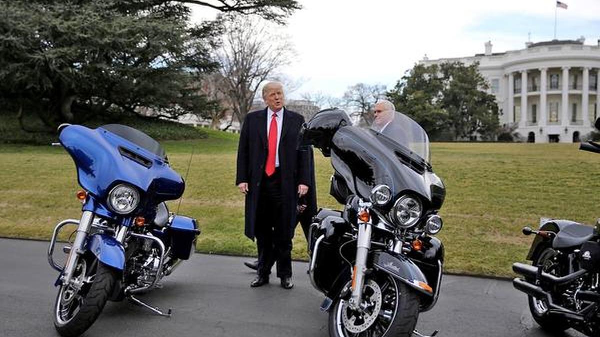 U.S. President Donald Trump again points to Indian tariffs on Harley ...