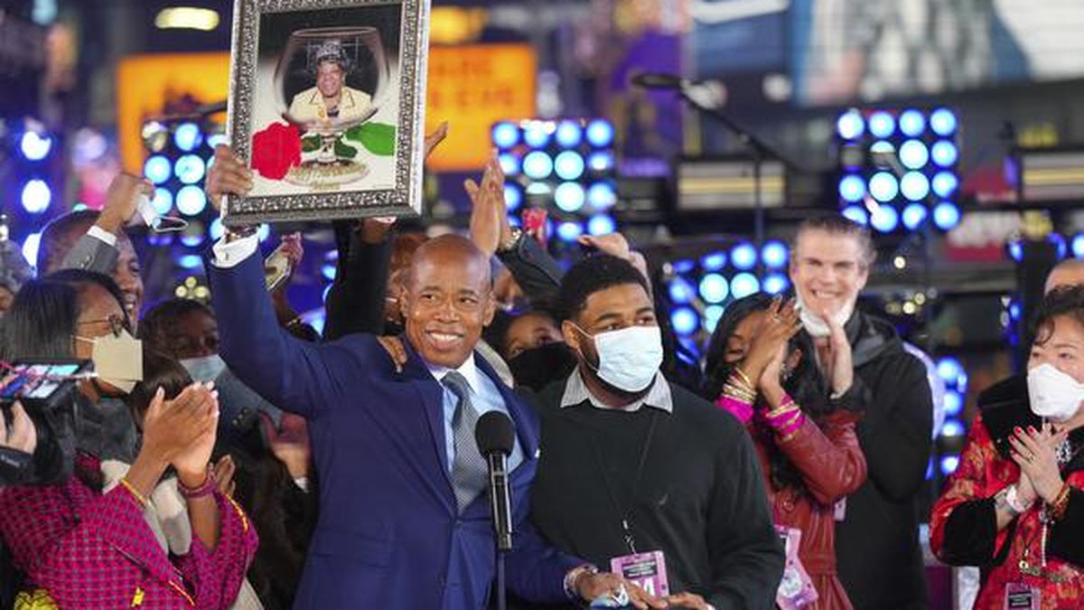 Eric Adams sworn in as New York City mayor after ball drop - The Hindu