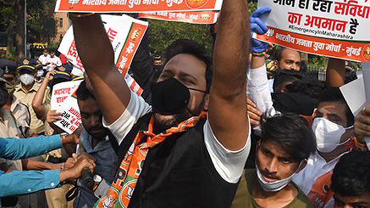 Arnab Goswami arrest triggers verbal clash between BJP, Sena - The Hindu