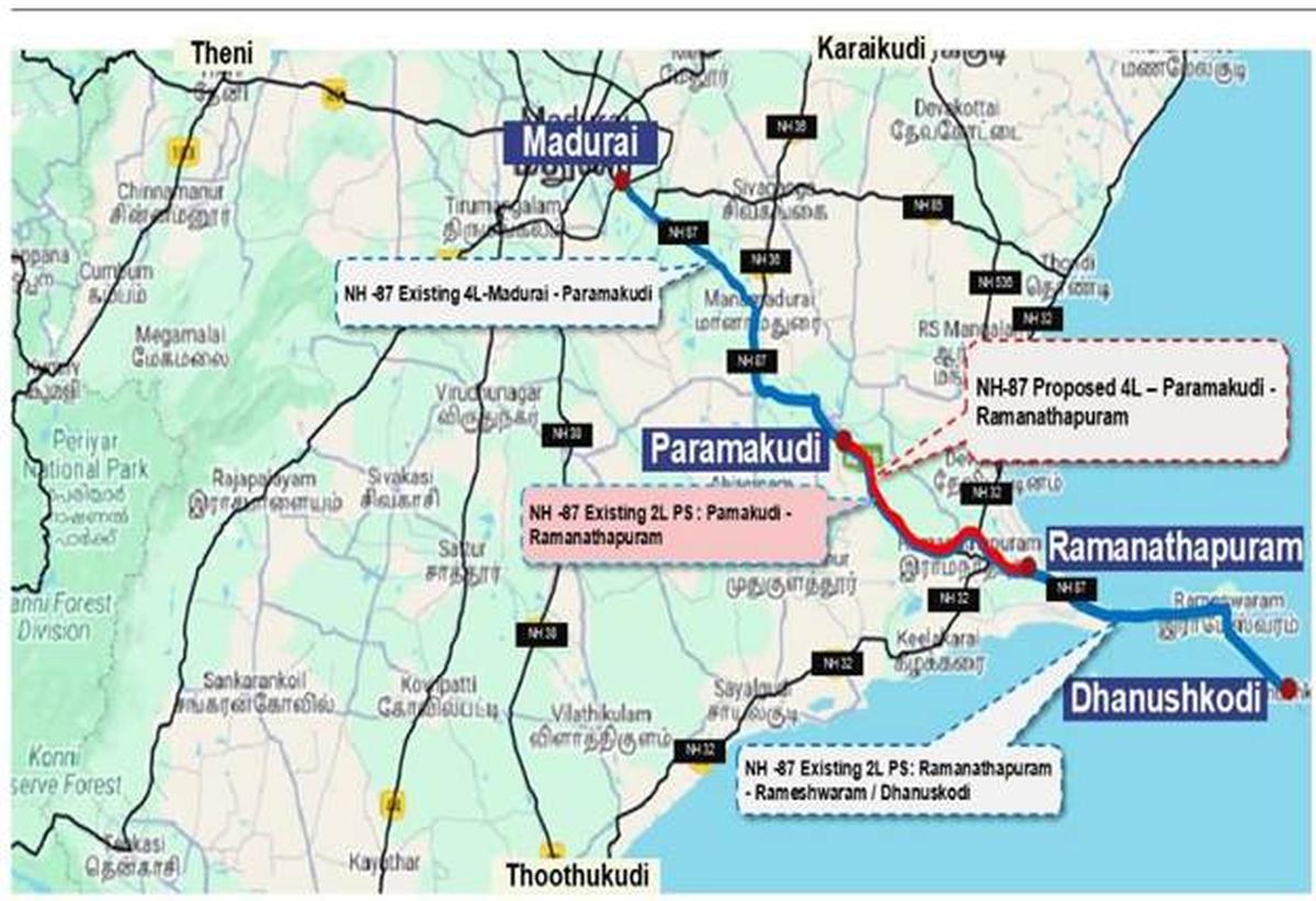 Union Cabinet approves four-lane Paramakudi - Ramanathapuram road ...