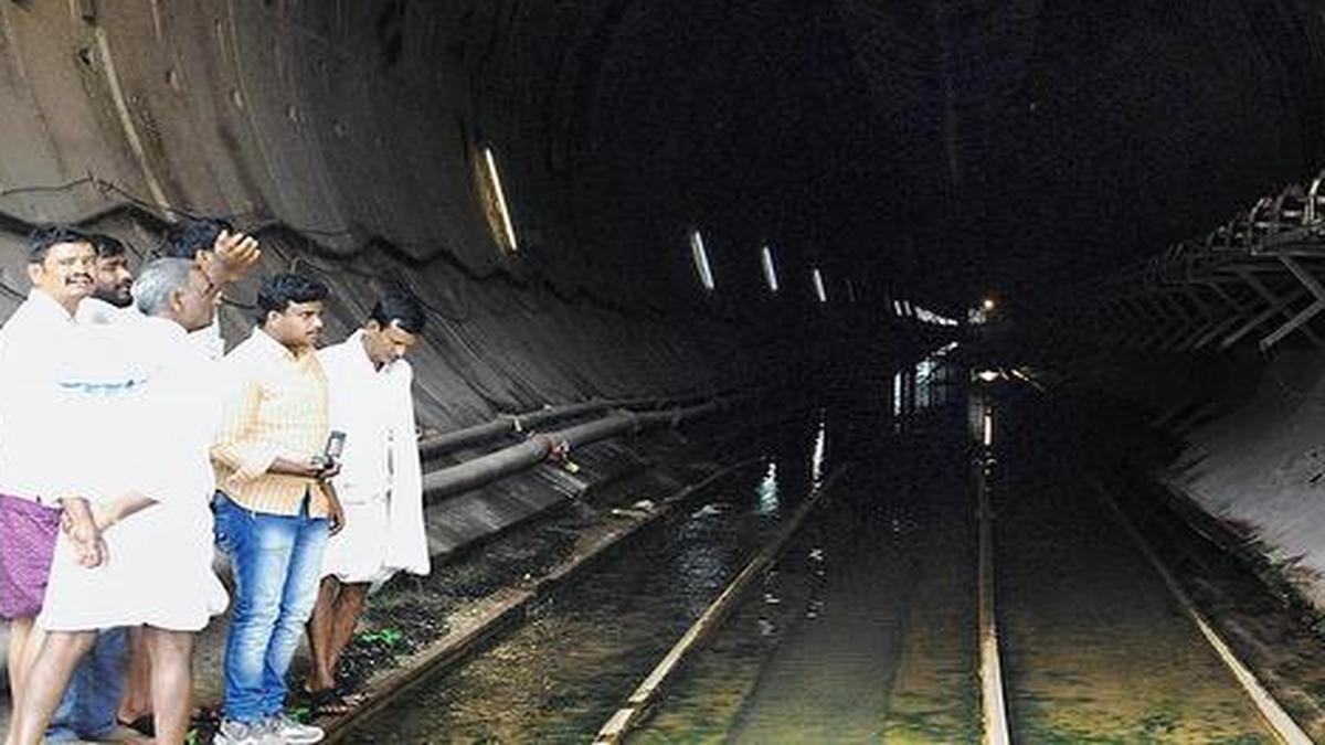 Veligonda project work reaches fag end - The Hindu