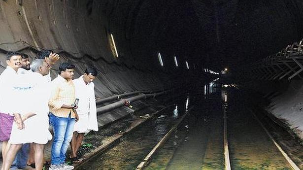 Veligonda project work reaches fag end - The Hindu