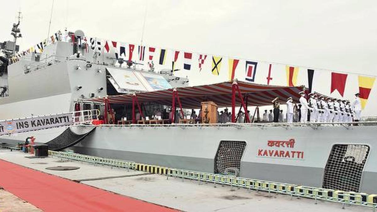 Army chief commissions INS Kavaratti - The Hindu