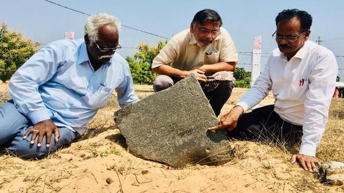 Centuries-old inscription unearthed at Motupalli - The Hindu