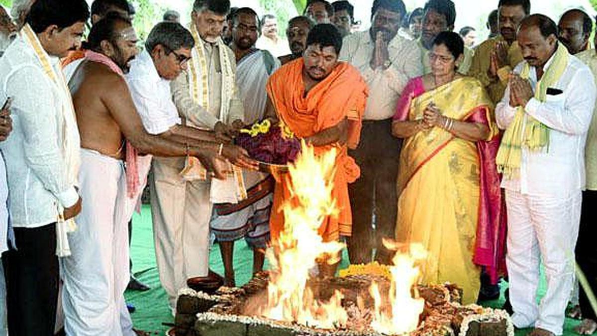 Polavaram will be completed in record time: Naidu - The Hindu