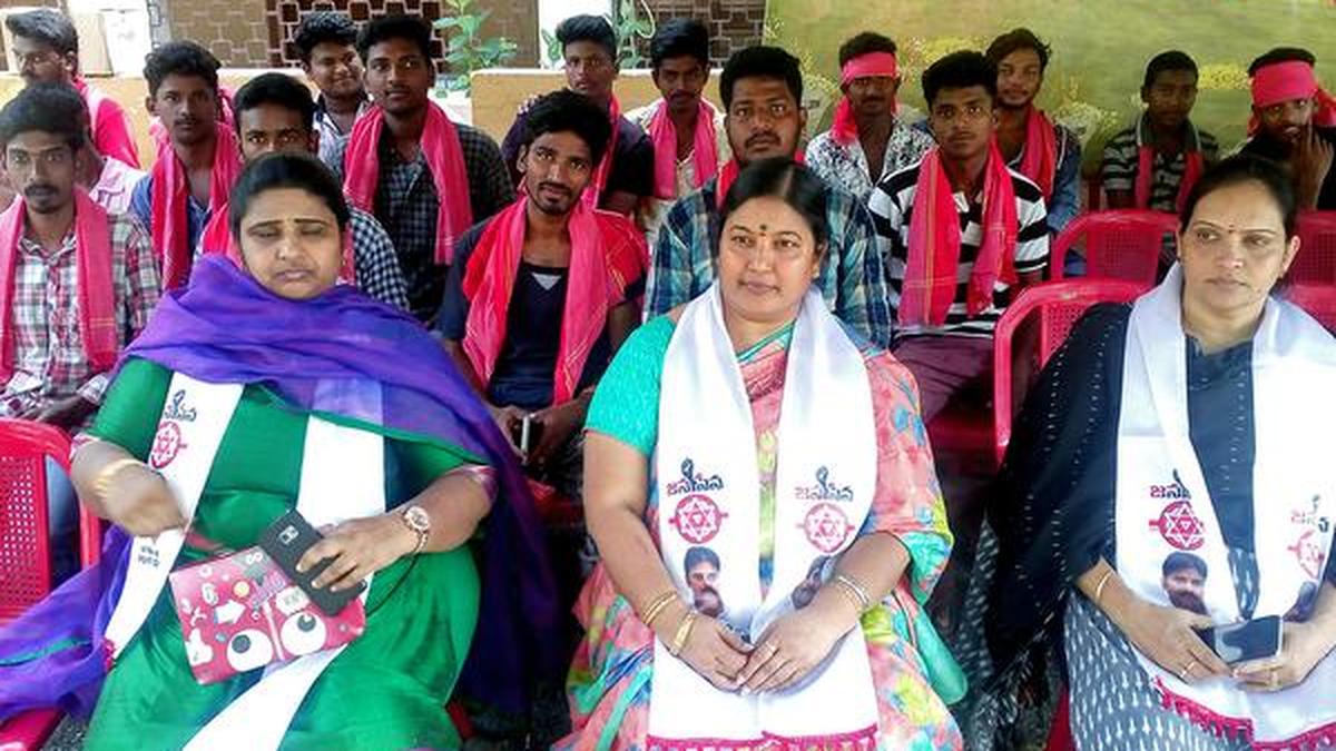 BJP MLA’s wife springs a surprise, takes part in dharna by Jana Sena - The Hindu