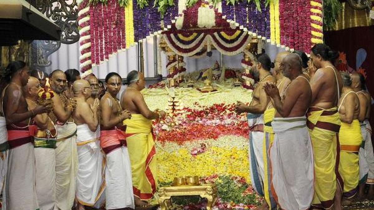 ‘Pushpa yagam’ held at TTD temple - The Hindu