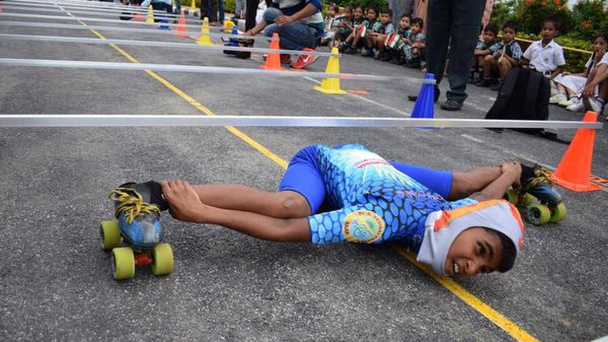 10-year-old sets Guinness Record in limbo skating - The Hindu