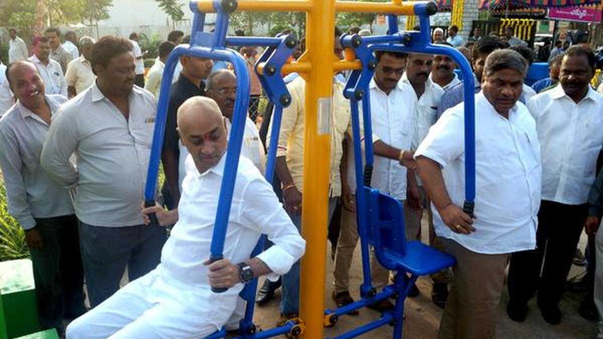 Renovated park opened at Koretipadu - The Hindu