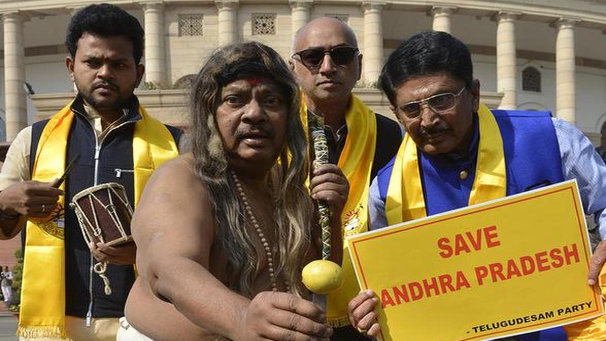 Ties reach breaking point as TDP protests rock Parliament - The Hindu