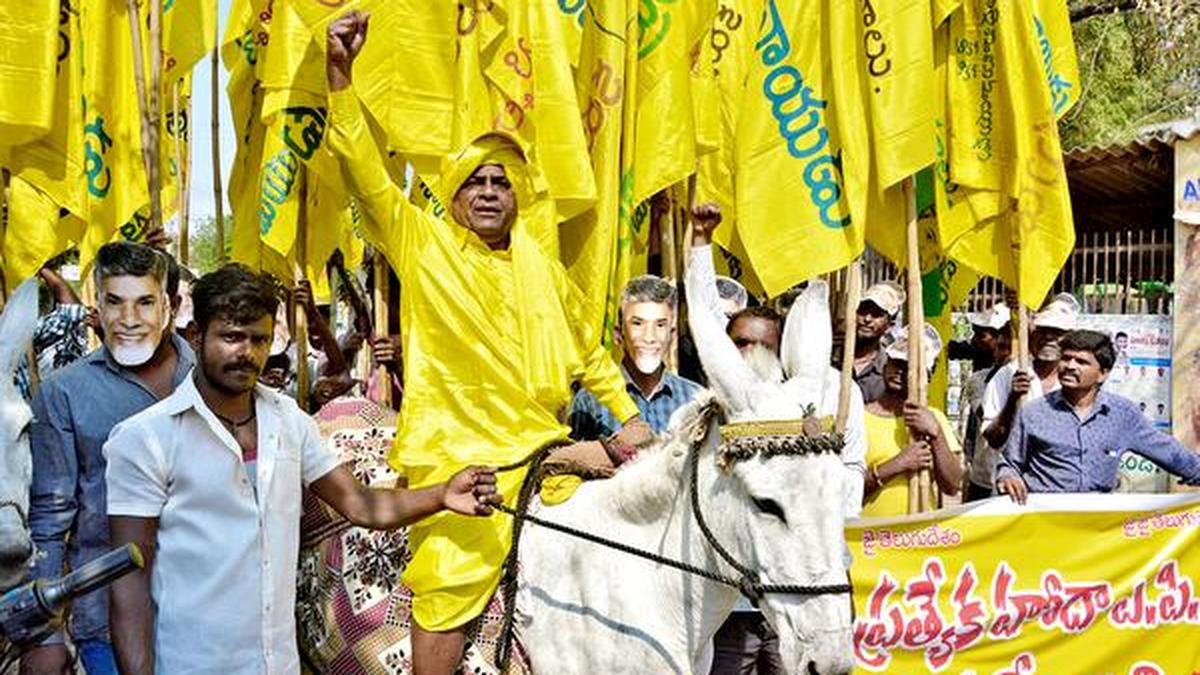 SCS: former Mayor rides donkey in protest - The Hindu