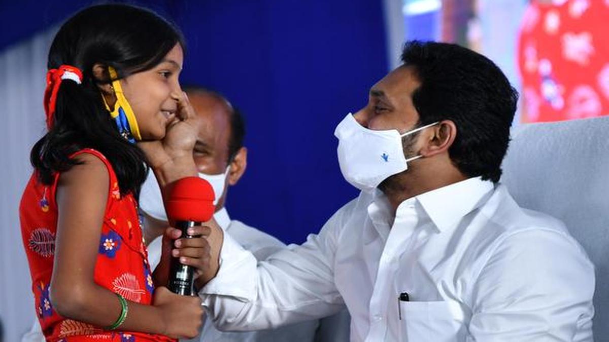 Children strike a chord with ‘Jagan mama’ - The Hindu