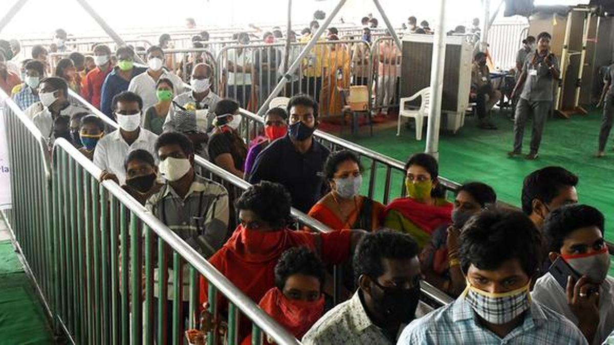 Two injured in landslide atop Indrakeeladri - The Hindu